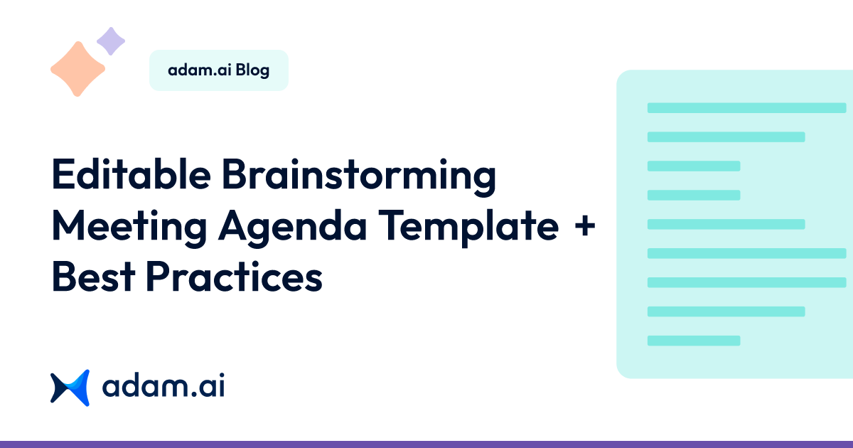 Editable Brainstorming Meeting Agenda Template + Best Practices | adam.ai